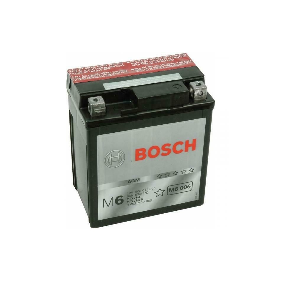Bosch BATTERIA MOTO BOSCH M6006 6AH DX | Bricomarket