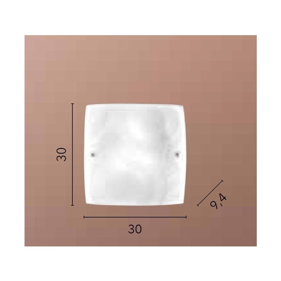 PLAFONIERA MIRO' 2XE27 30X30XH9,4CM BIANCA | Bricomarket