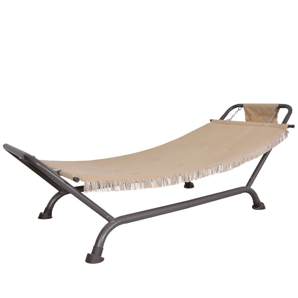 AMACA BEIGE 232X96X78HCM CON STRUTTURA GRIGIA | Bricomarket