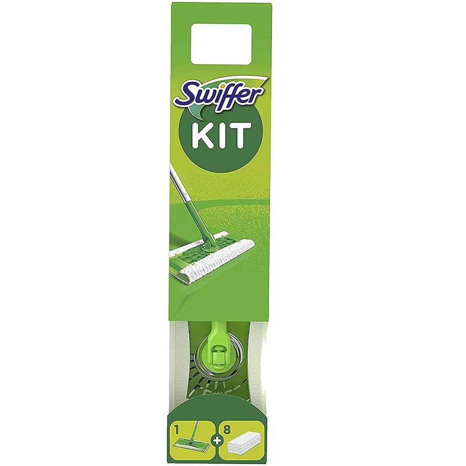 KIT SWIFFER SCOPA + 8 PANNI CATTURA POLVERE | Bricomarket
